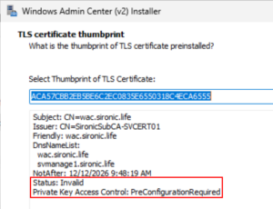 Windows Admin Center v2 with Certificate Cannot Load Site – Project ...